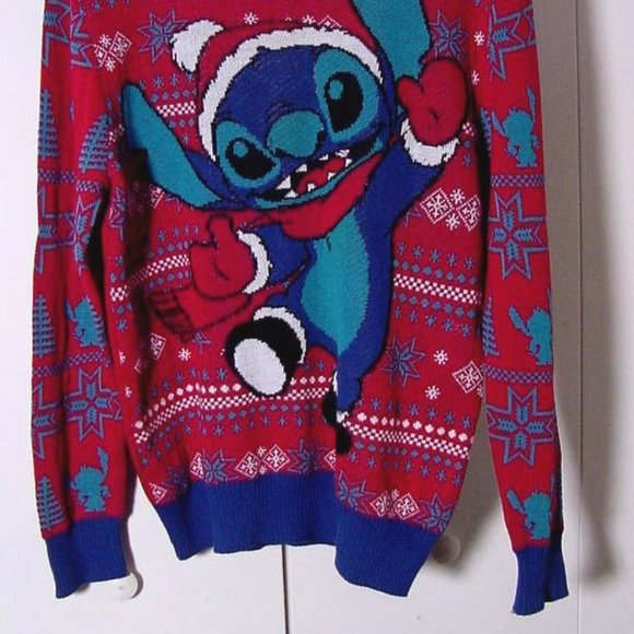 Disney | Sweaters | Lilo Stitch Holiday Stitch Disney Sweater Sz L ...